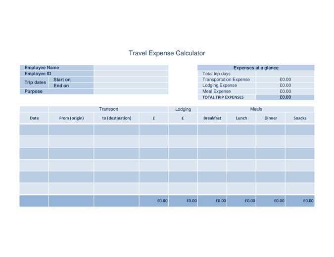 Travel Expense Log travel-expense-log