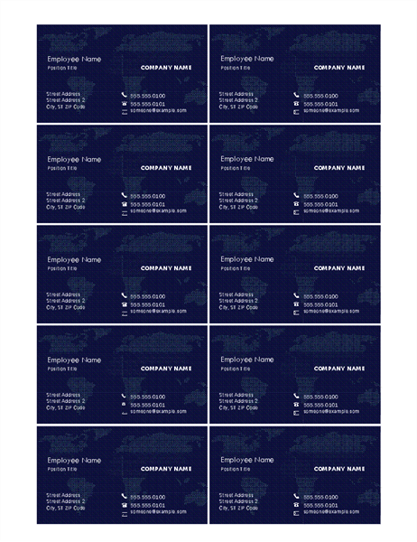 Name Card Template | Card Templates | Free Word Templates