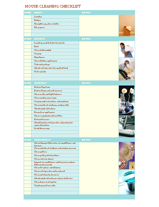 House Cleaning Checklist Templates 9 Free Docs Xlsx PDF Formats