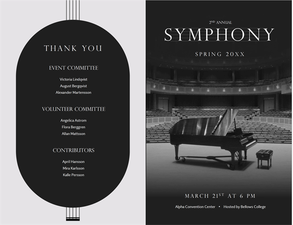 Event Program Booklet Template Arts Arts