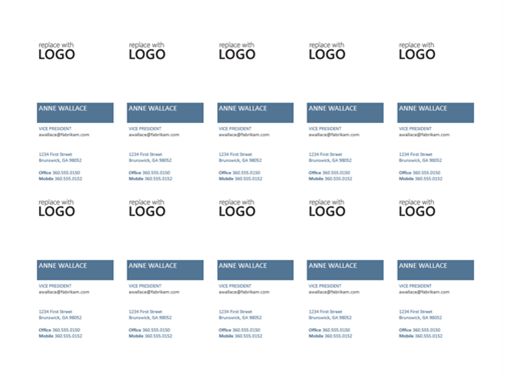 Name Card Template | Card Templates | Free Word Templates