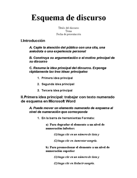 Esquema de discurso