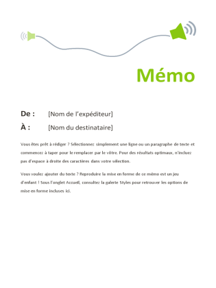 Mémo professionnel (rouge et noir) - Office Templates