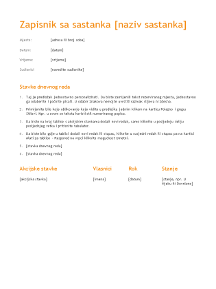 Zapisnici Sa Sastanka