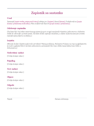 Zapisnici Sa Sastanka